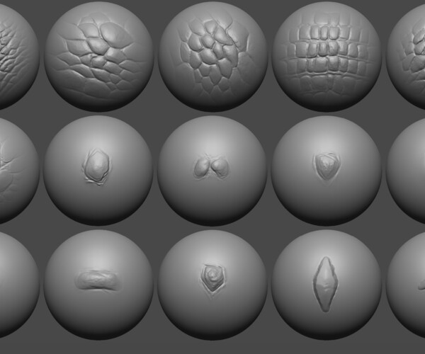 ArtStation - 40 Scale Alphas for Reptiles, Dragons and Dinosaurs | Brushes