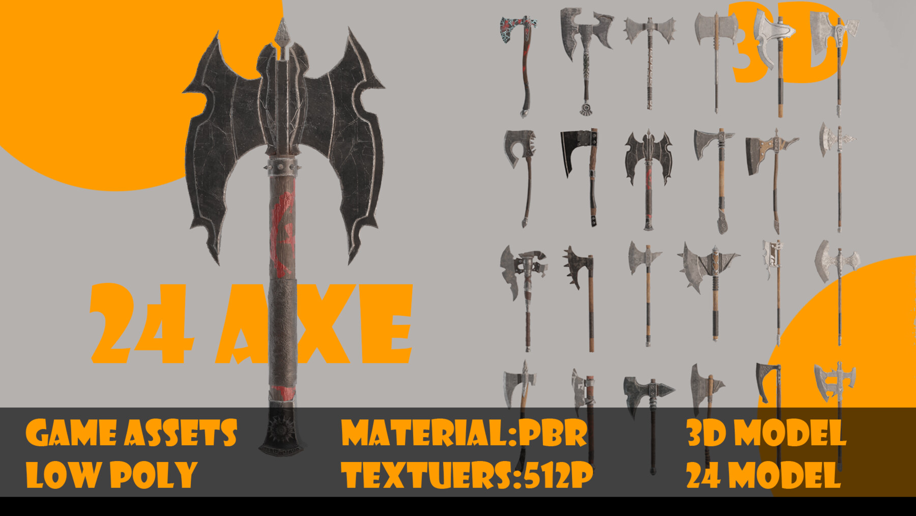 ArtStation - Axe collection-game assets-vol 02 | Game Assets