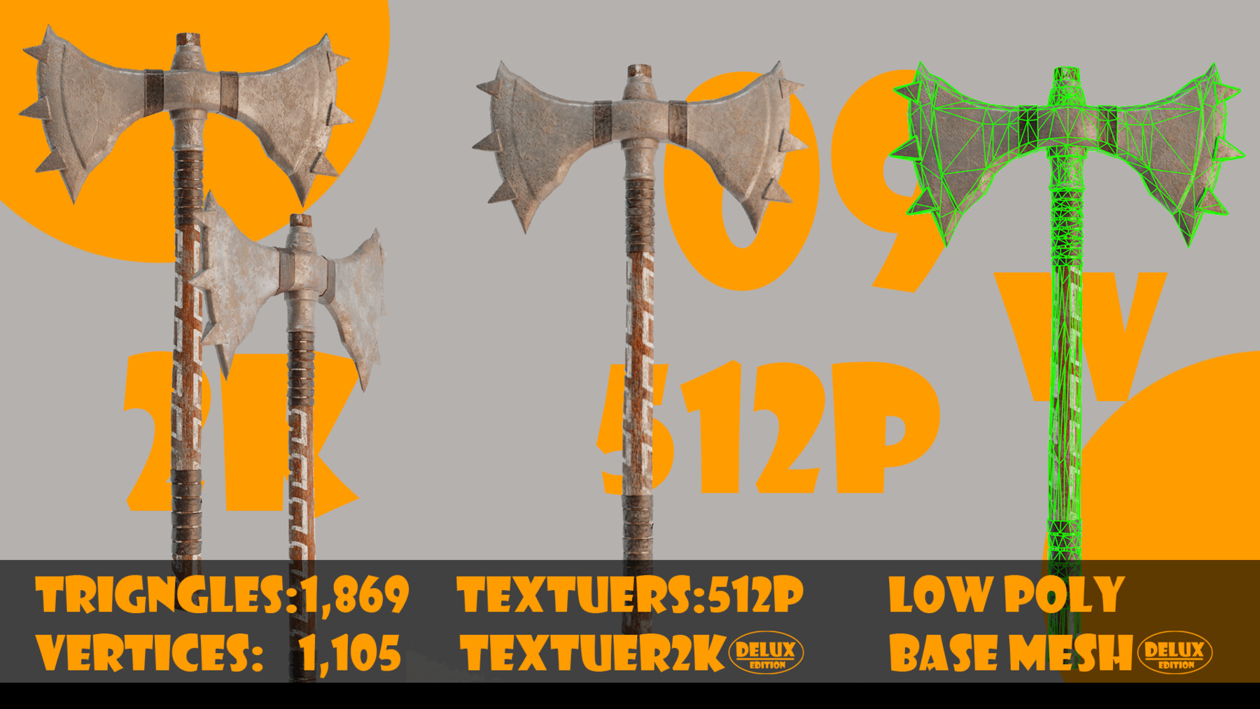 ArtStation - Axe collection-game assets-vol 02 | Game Assets