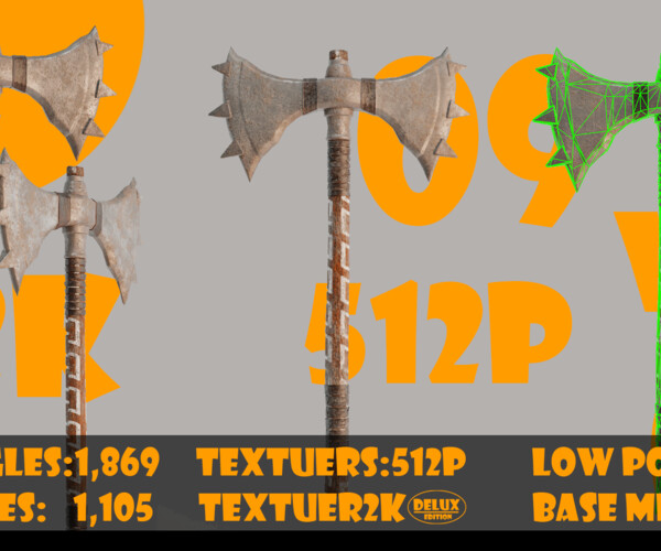ArtStation - Axe collection-game assets-vol 02 | Game Assets
