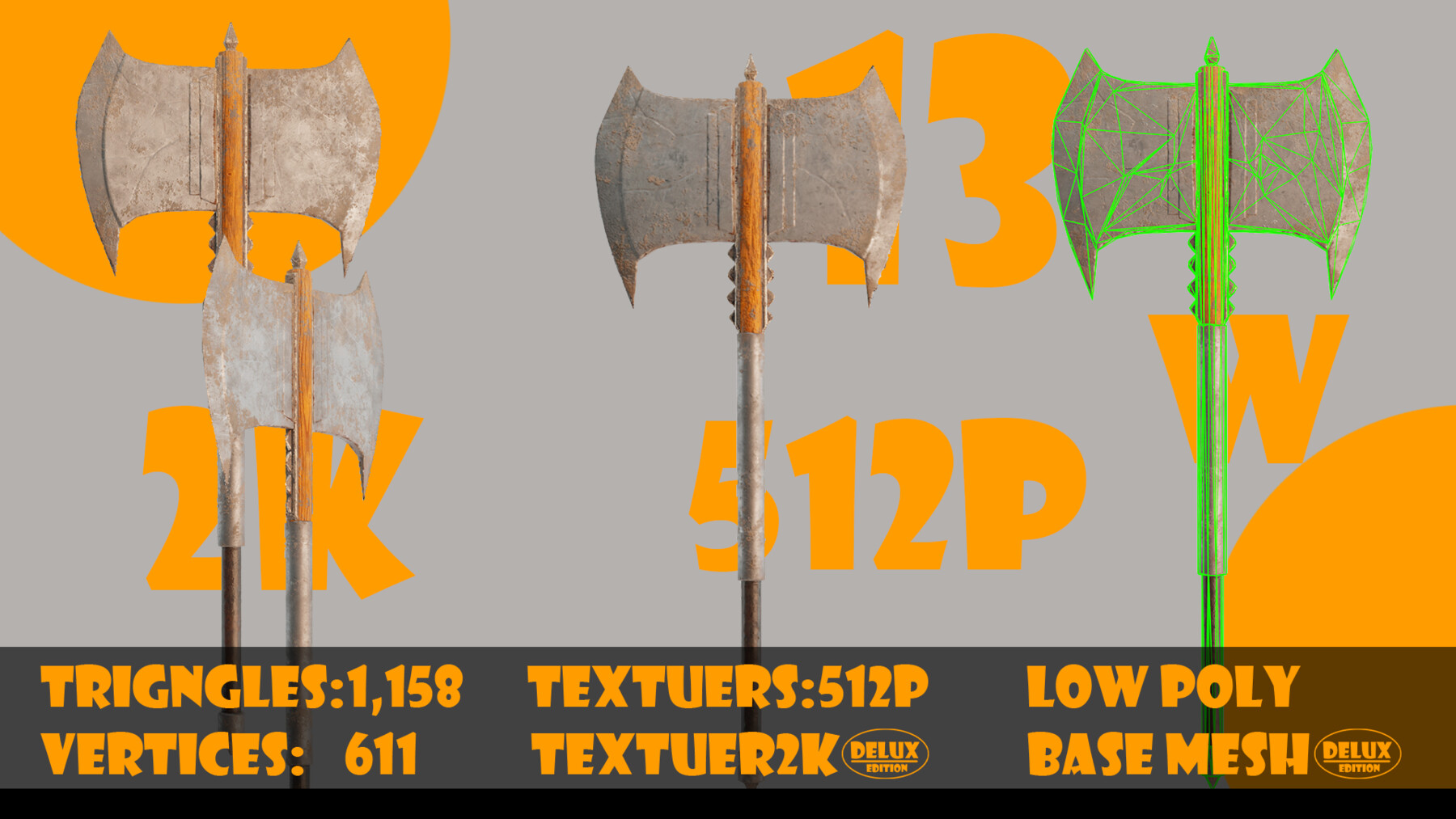 ArtStation - Axe collection-game assets-vol 02 | Game Assets