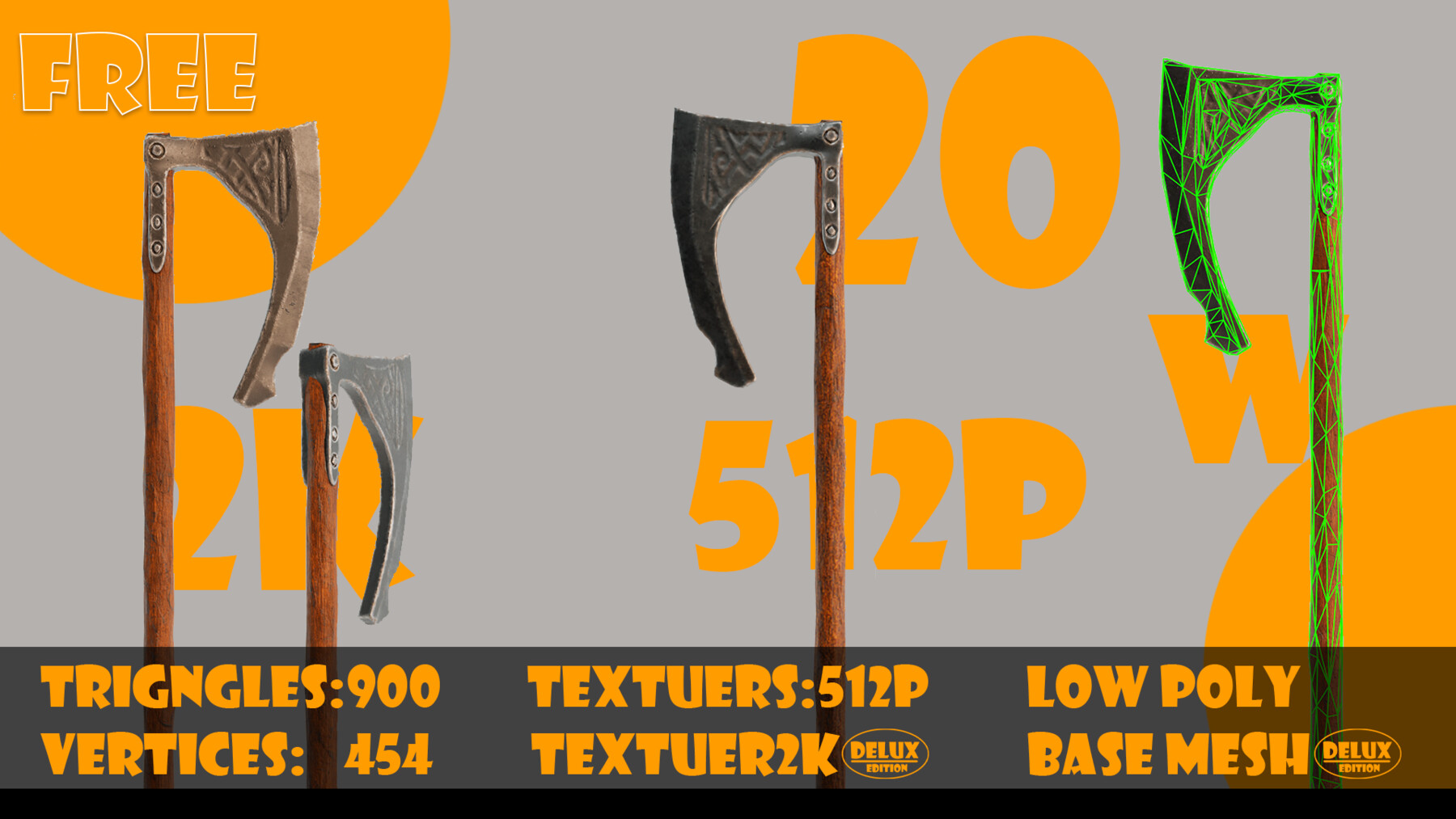 ArtStation - Axe collection-game assets-vol 02 | Game Assets