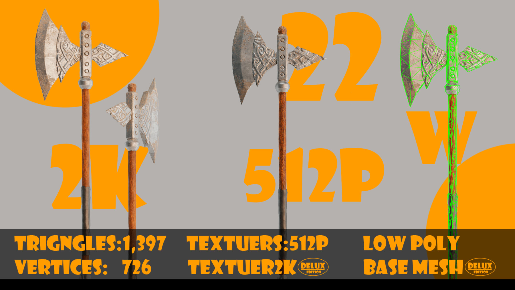 ArtStation - Axe collection-game assets-vol 02 | Game Assets