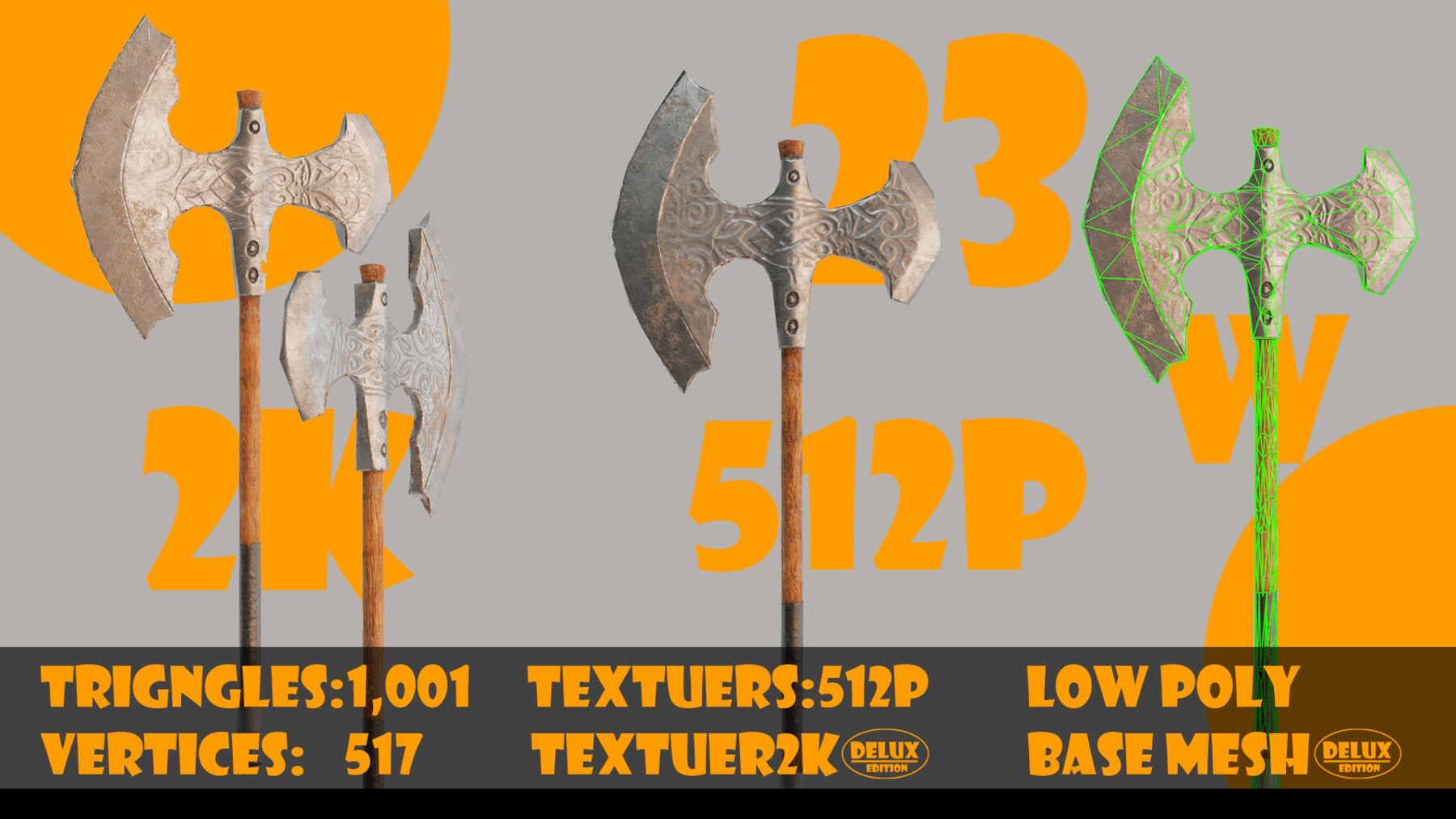 ArtStation - Axe collection-game assets-vol 02 | Game Assets