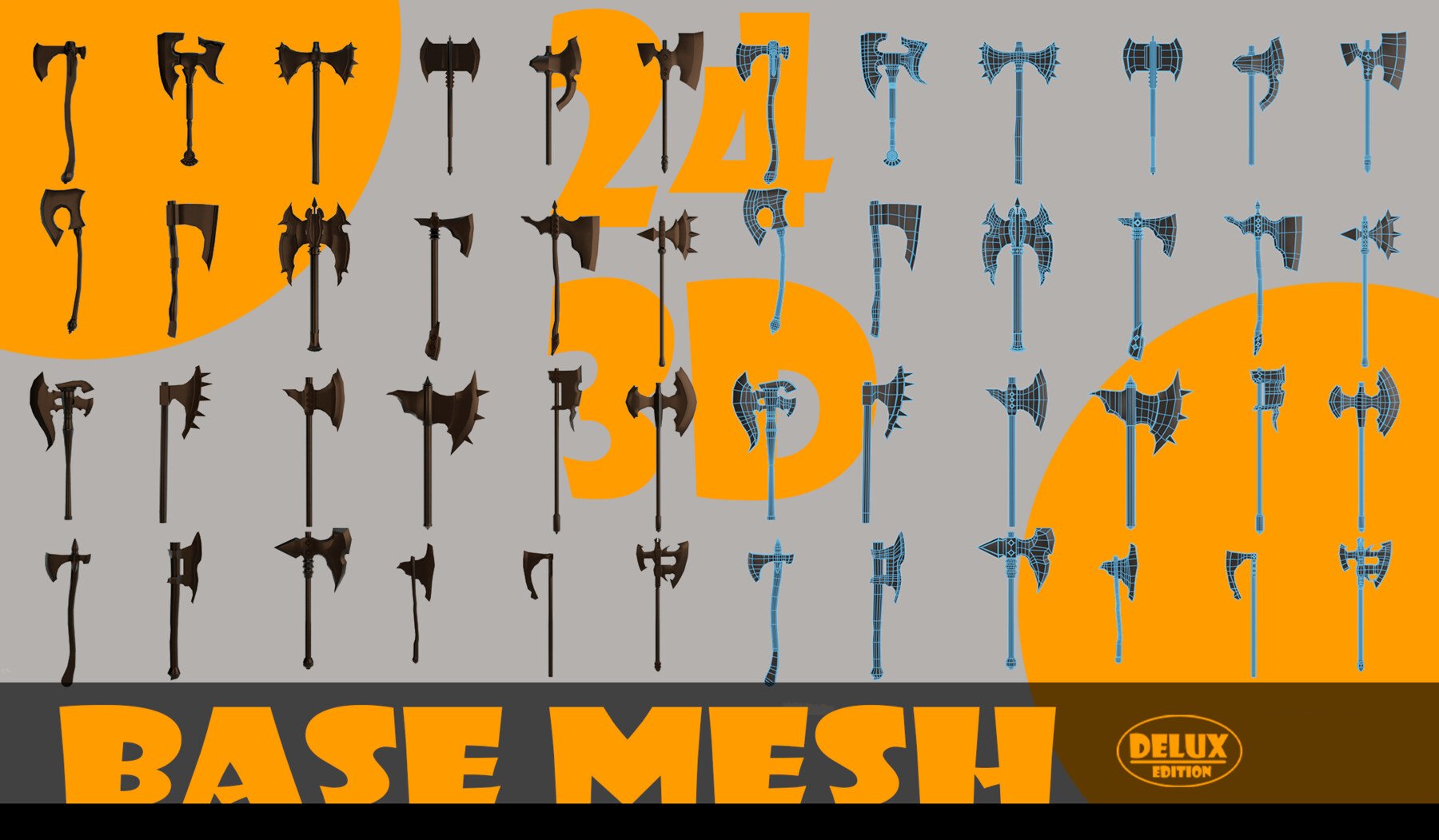 ArtStation - Axe collection-game assets-vol 02 | Game Assets
