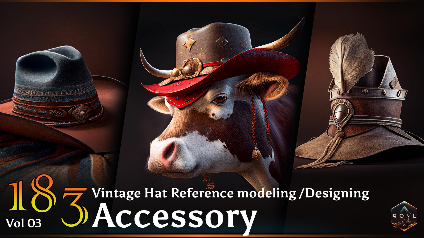 ArtStation - 183 Accessory Vintage Hat Reference modeling /Designing ...