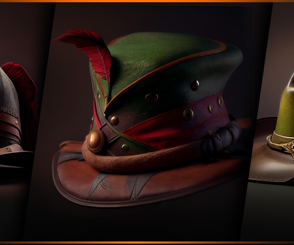 ArtStation - 183 Accessory Vintage Hat Reference modeling /Designing ...