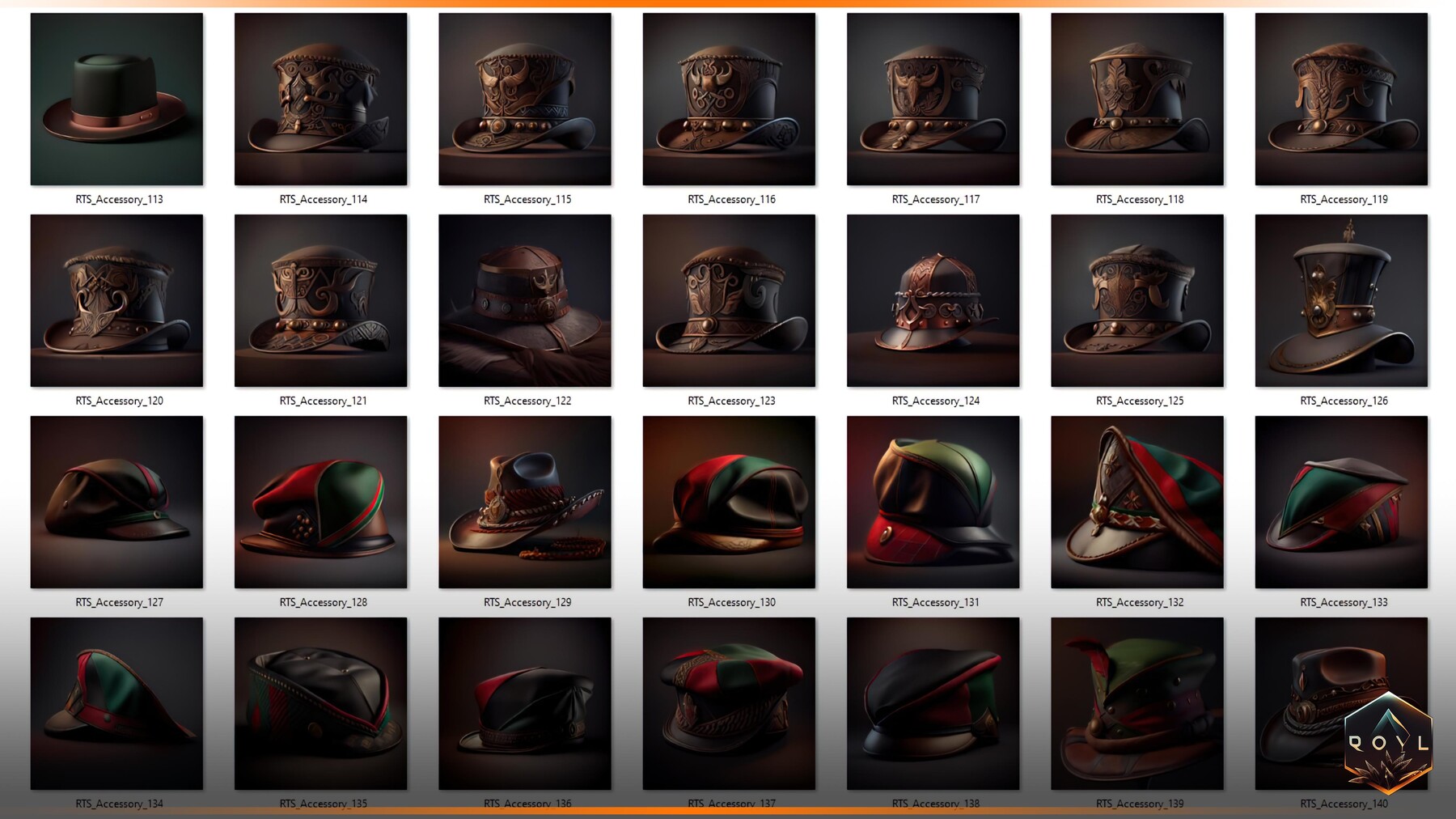 ArtStation - 183 Accessory Vintage Hat Reference modeling /Designing ...