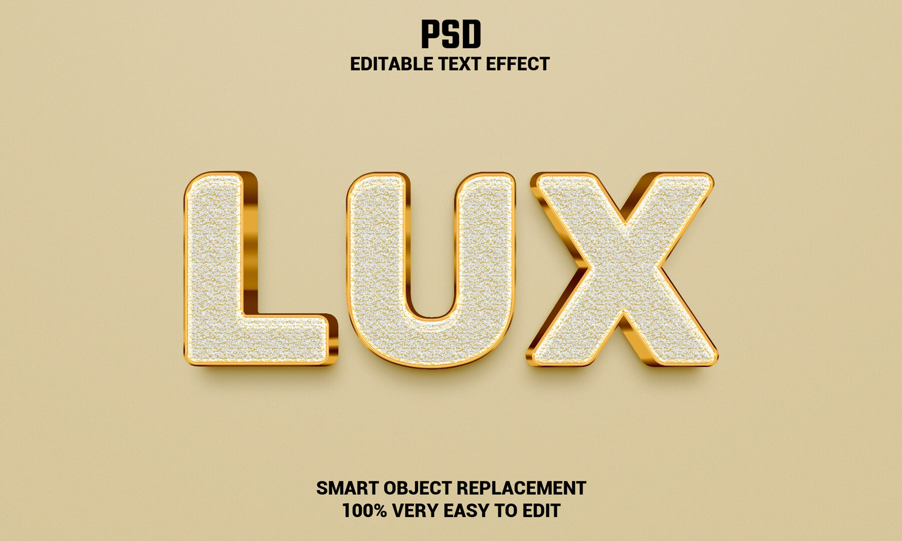 ArtStation - 3D Lux. PSD fully editable text effect. Layer style PSD ...