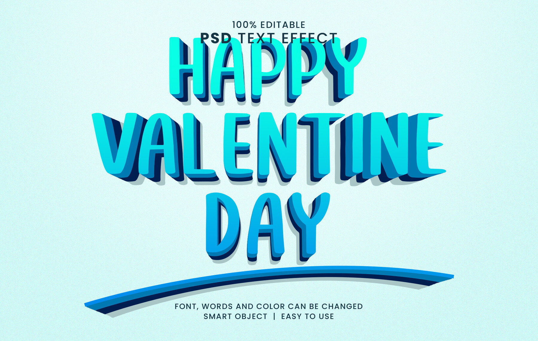 ArtStation - Happy Valentine Day PSD fully editable text effect. Layer ...