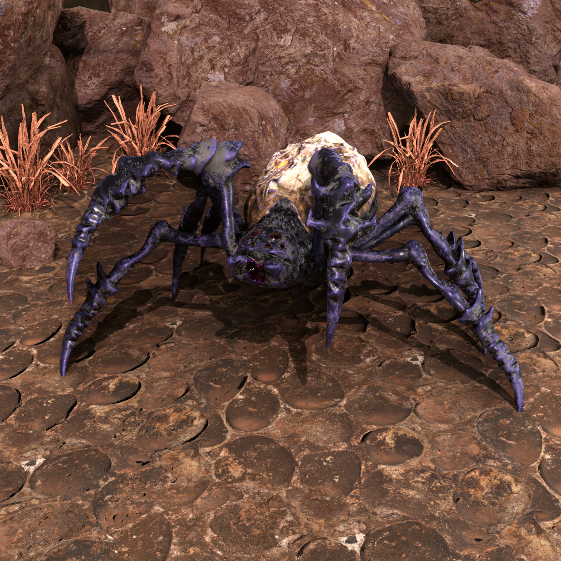 ArtStation - Giant Spider - The Demon Face - Ngchipv | Game Assets