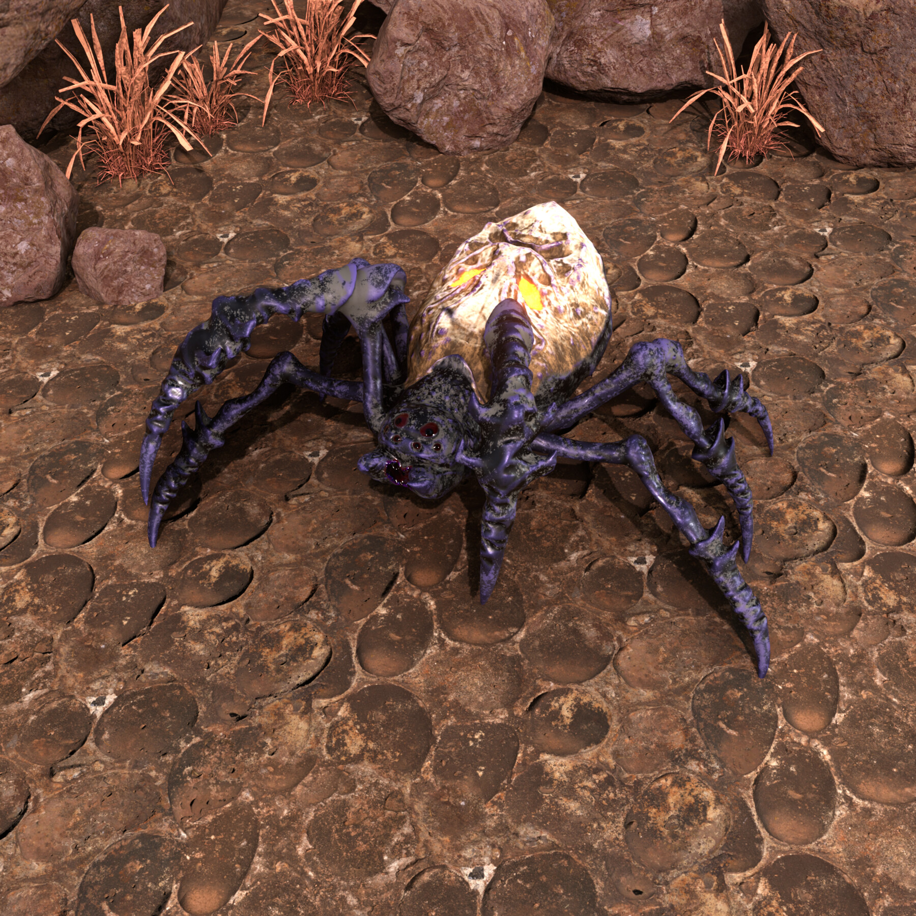 ArtStation - Giant Spider - The Demon Face - Ngchipv | Game Assets