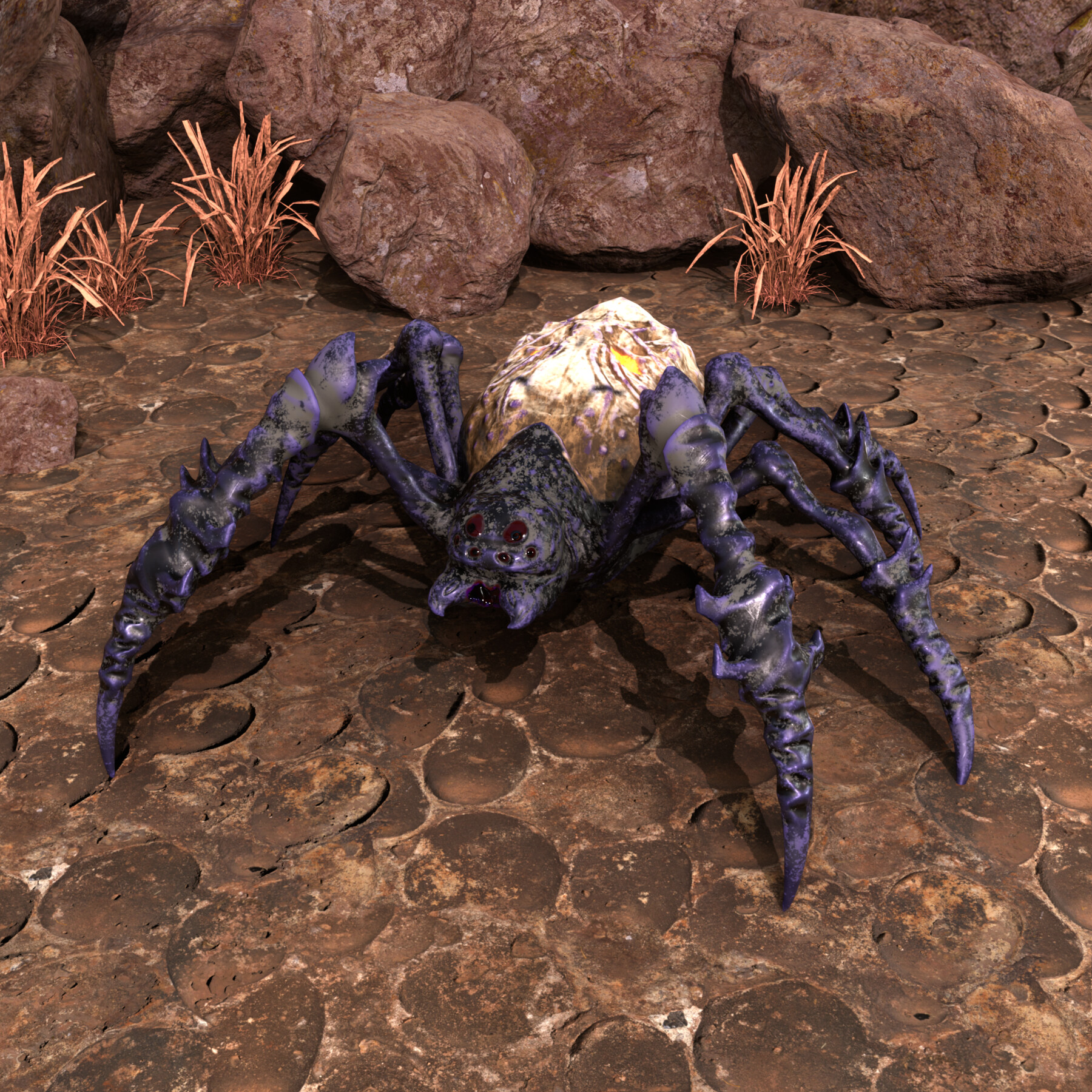 ArtStation - Giant Spider - The Demon Face - Ngchipv | Game Assets