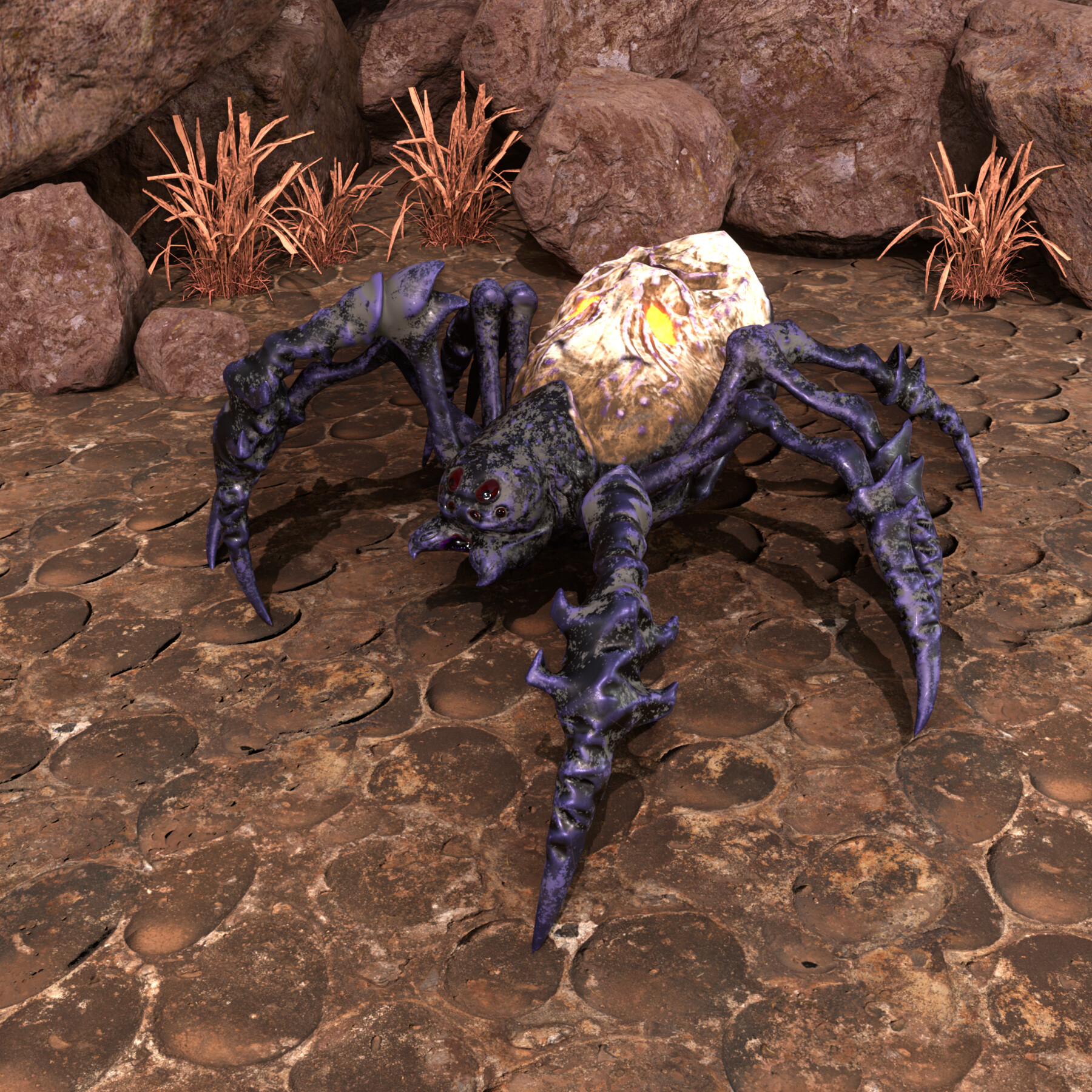 ArtStation - Giant Spider - The Demon Face - Ngchipv | Game Assets