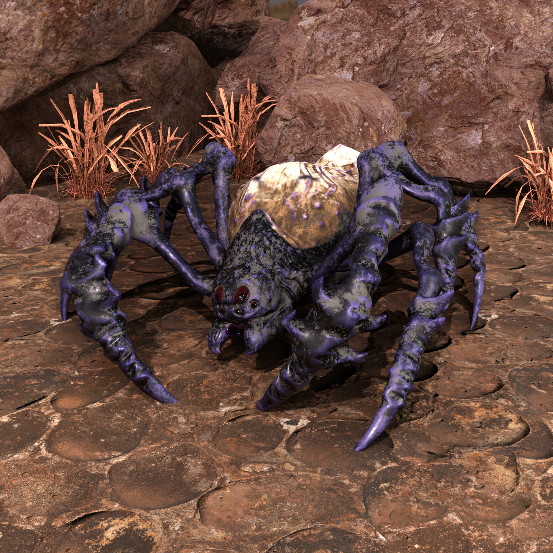 ArtStation - Giant Spider - The Demon Face - Ngchipv | Game Assets