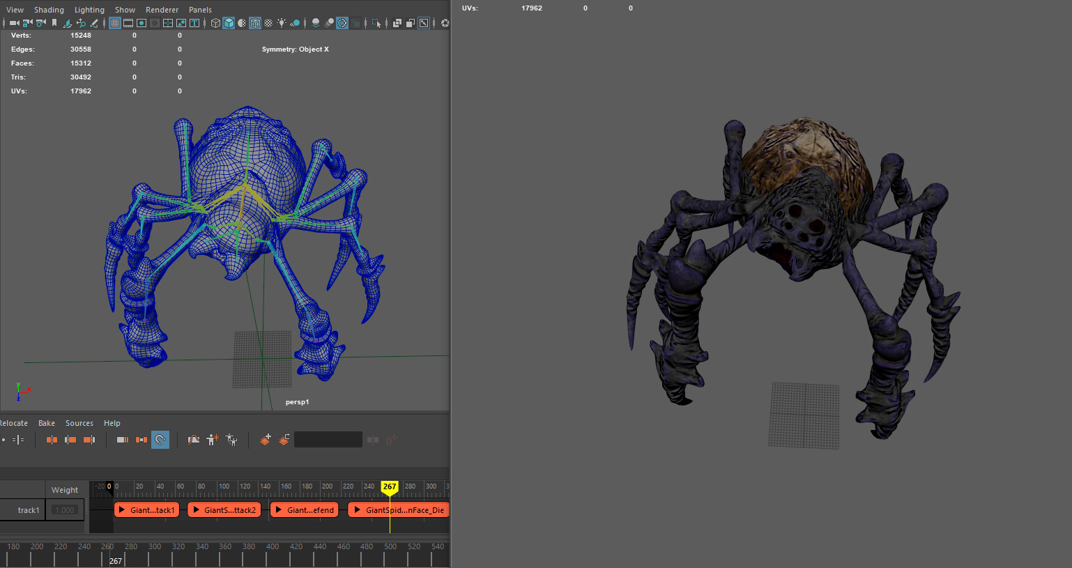 ArtStation - Giant Spider - The Demon Face - Ngchipv | Game Assets