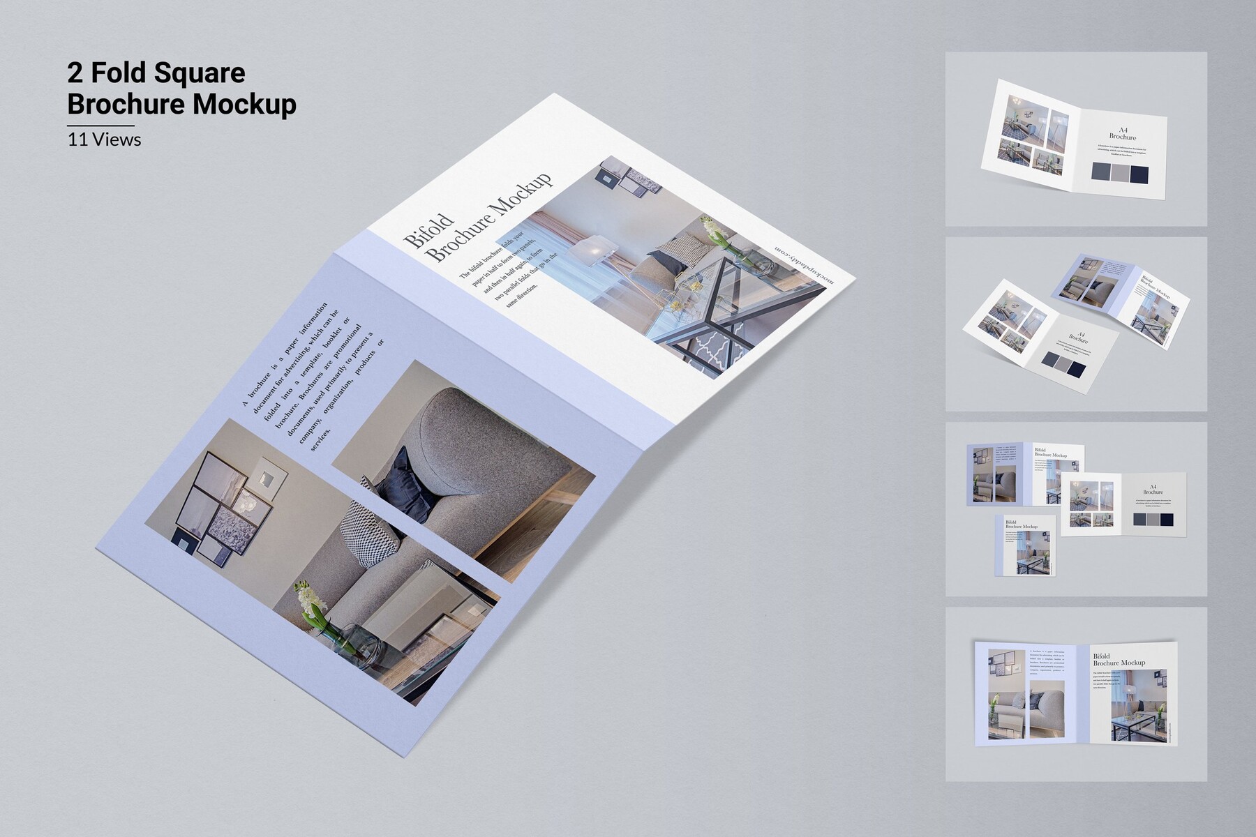 ArtStation - 2 Fold Square Brochure Mockup | Artworks