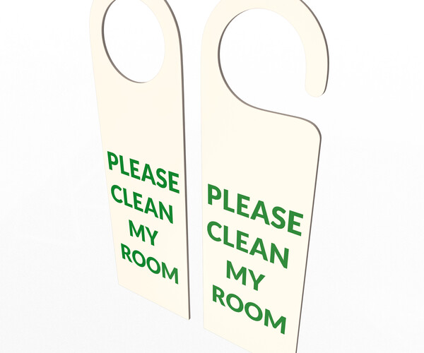 ArtStation - Door Hanger Tag Please Clean My Room | Resources
