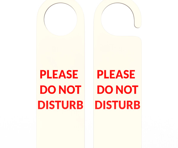 ArtStation - Door Hanger Tag Please Do Not Disturb | Resources
