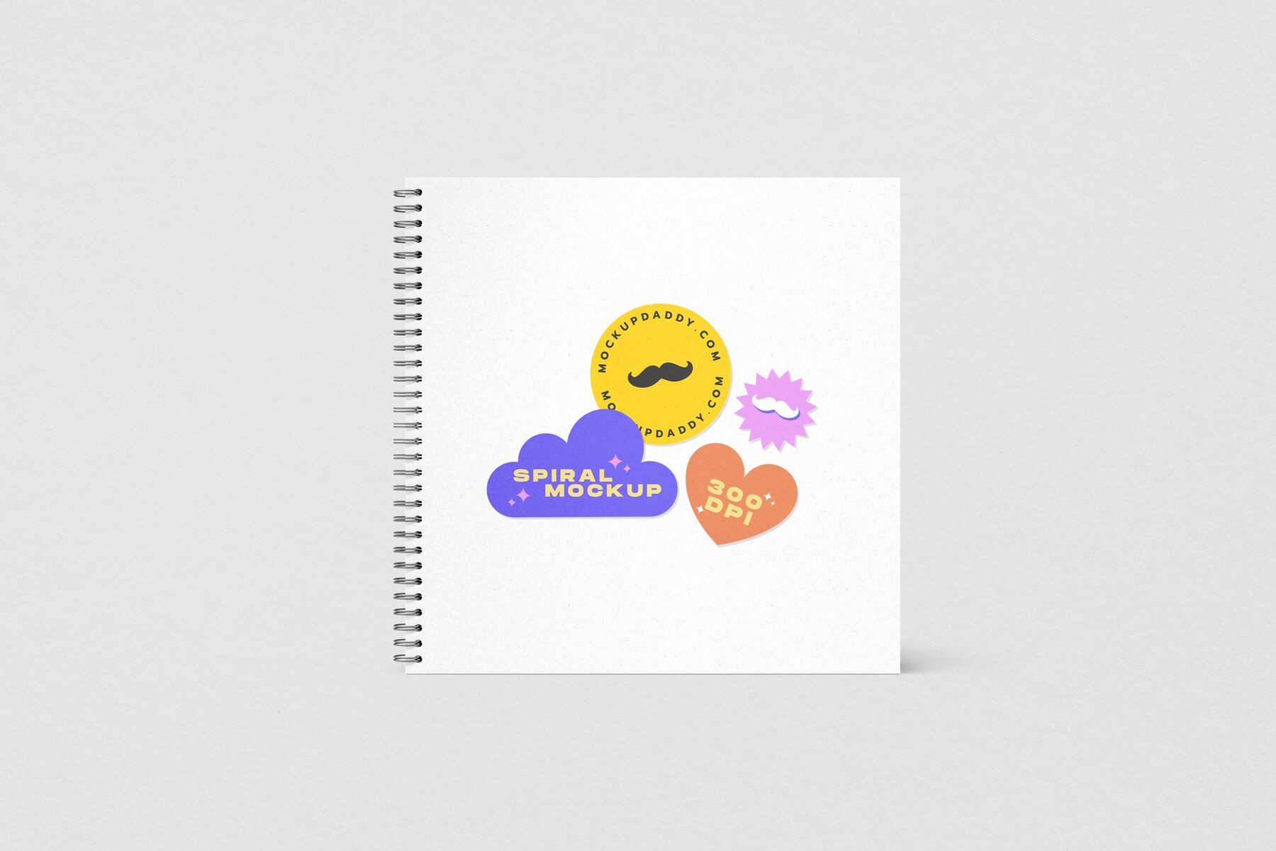 Mockupdaddy - Square Spiral Mockup