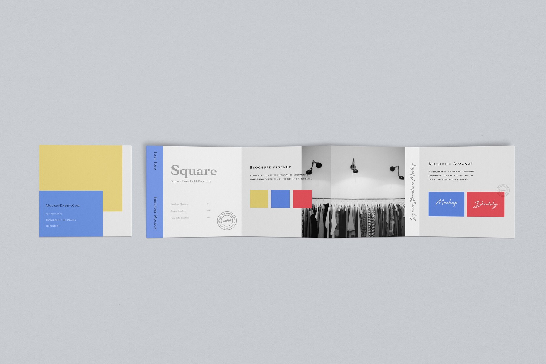 ArtStation - Square 4 Fold Brochure Mockup | Artworks