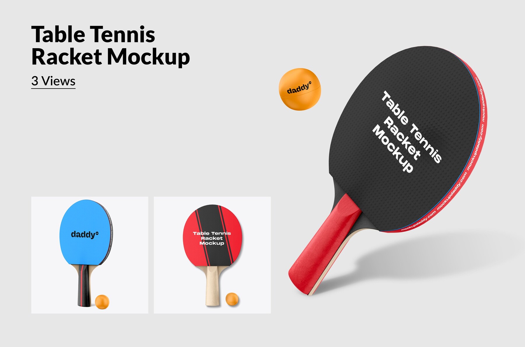 ArtStation - Table Tennis Racket & Ball Mockup | Artworks