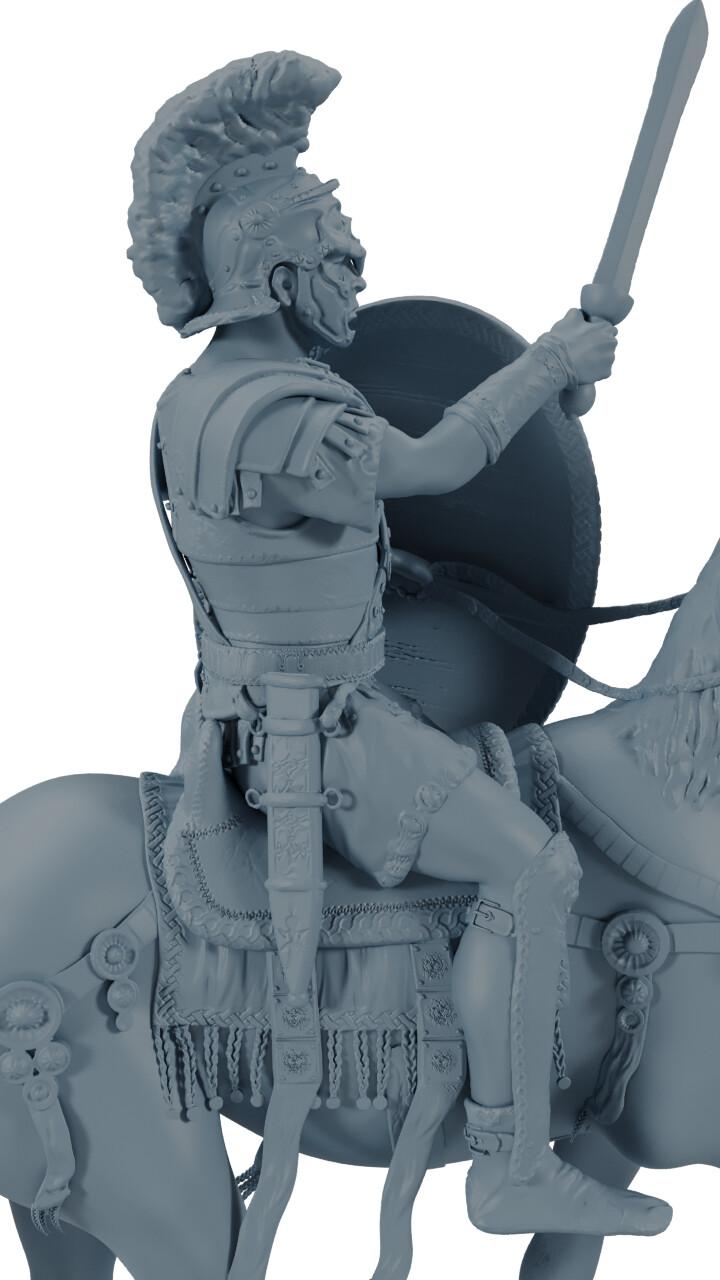 ArtStation - Roman Horseman Chess Piece | Resources