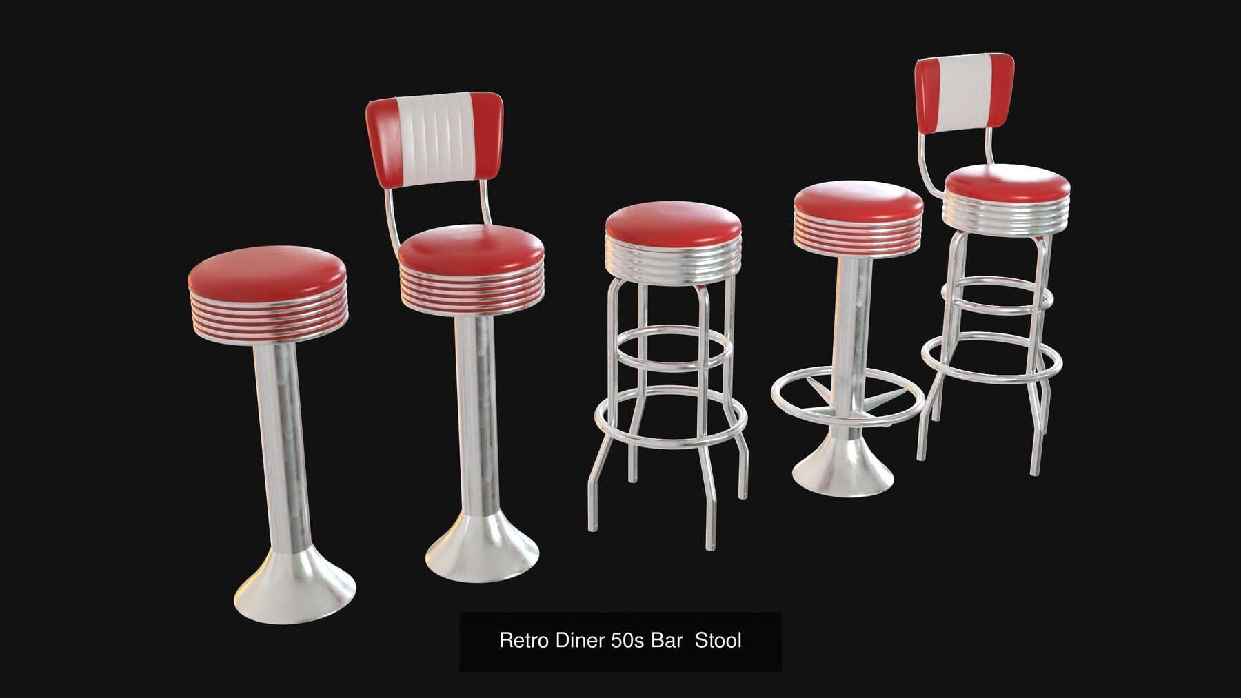 ArtStation - Retro Diner furniture 50s bundle | Resources