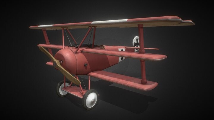 ArtStation - Fokker Dr.I - ww1 Red baron - 3d model | Resources