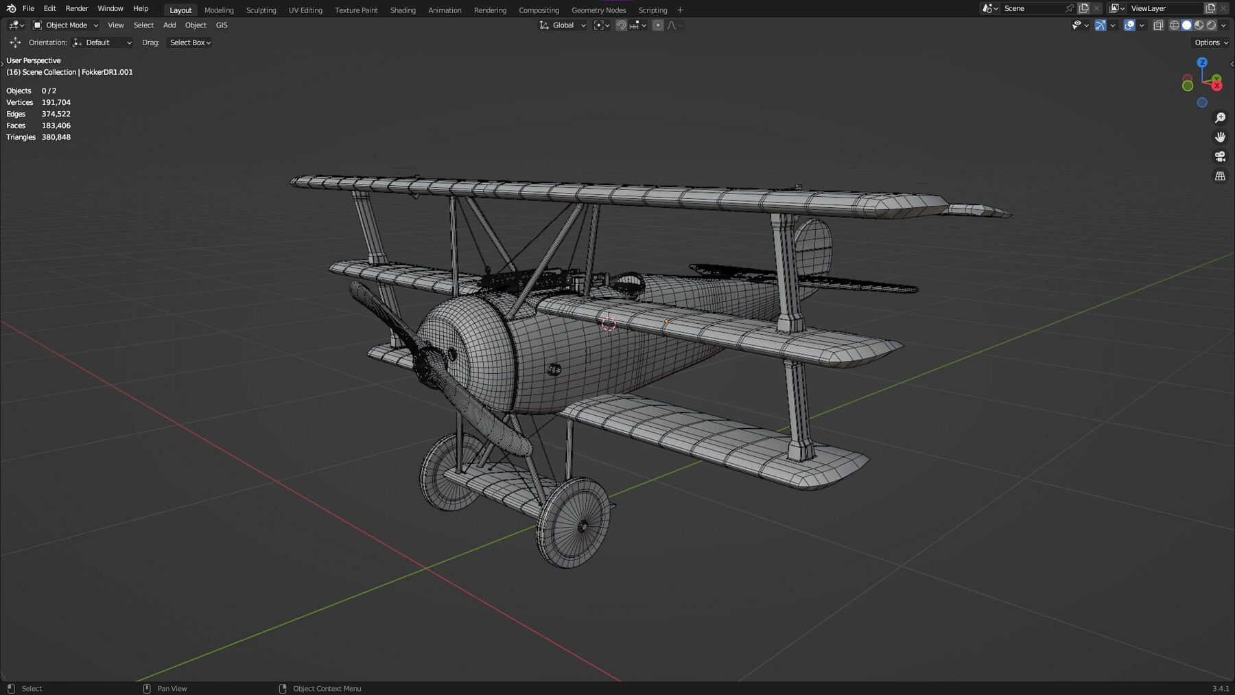 ArtStation - Fokker Dr.I - ww1 Red baron - 3d model | Resources