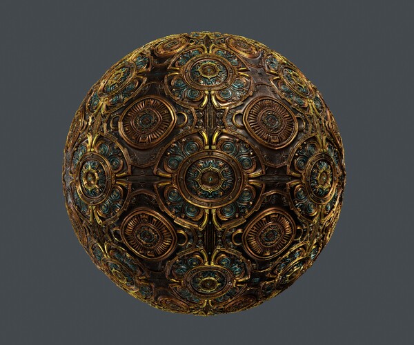 ArtStation - Steampunk Seamless PBR Texture 02 | Resources