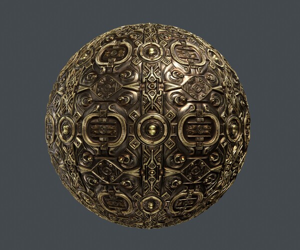 ArtStation - Steampunk Seamless PBR Texture 07 | Resources