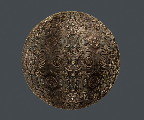 ArtStation - Steampunk Seamless PBR Texture 14 | Resources