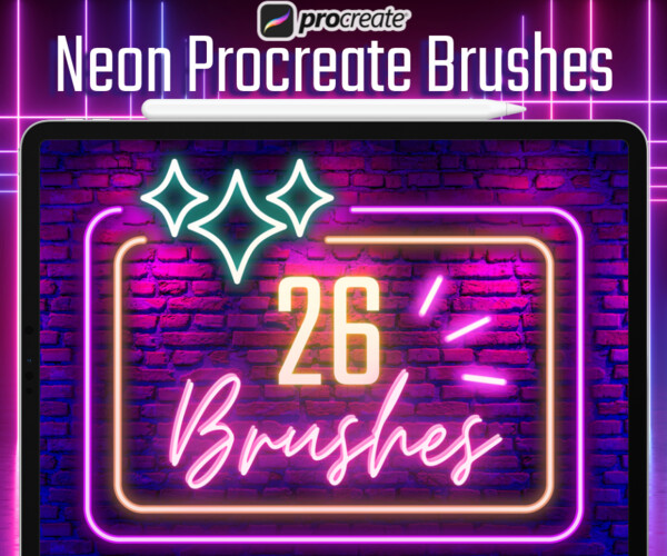 ArtStation - Procreate Neon Brushes ( Procreate Brush Set ) | Brushes