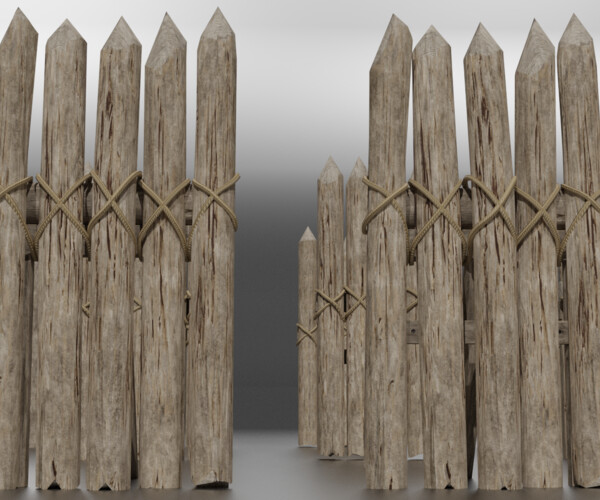 ArtStation - Wooden Palisade Pack JFG V2 | Game Assets