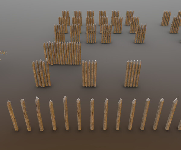 ArtStation - Wooden Palisade Pack JFG V2 | Game Assets