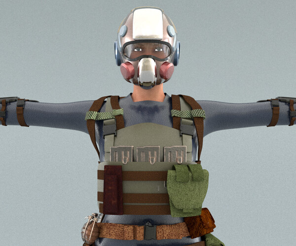 ArtStation - laos Game Female Soldier | Game Assets