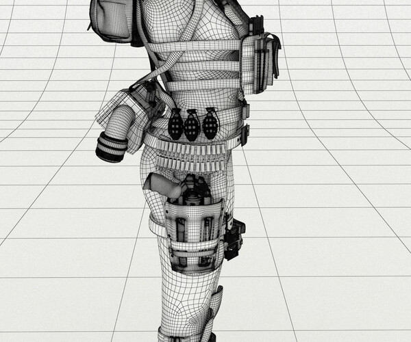 ArtStation - laos Game Female Soldier | Game Assets