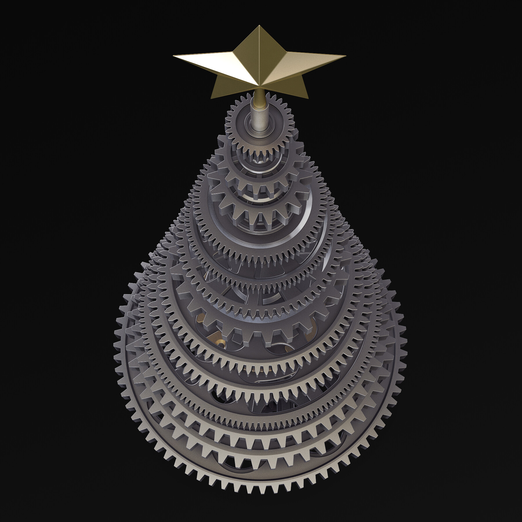 ArtStation - Stylized Gear Christmas Tree v 1 | Resources