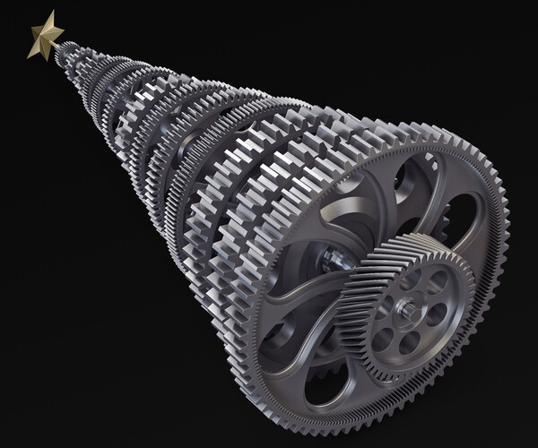 ArtStation - Stylized Gear Christmas Tree v 1 | Resources