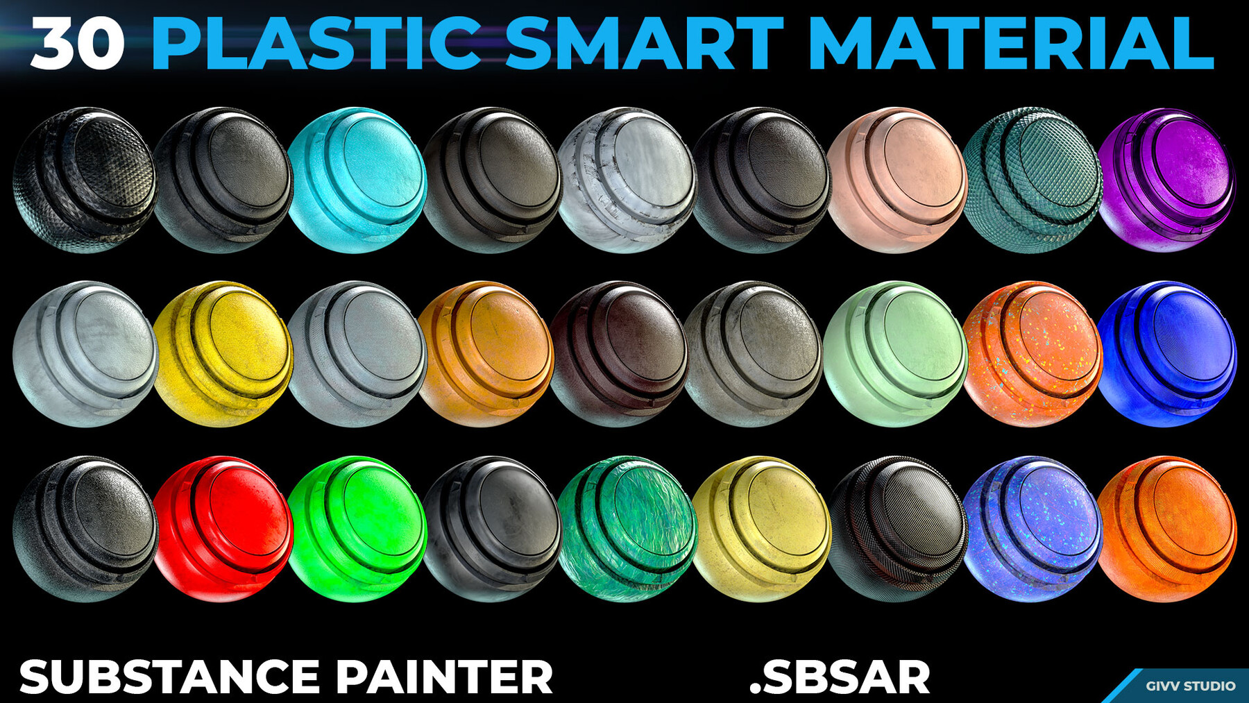 ArtStation - 30 Plastic Material - Smart Material + 4K Textures Set ...