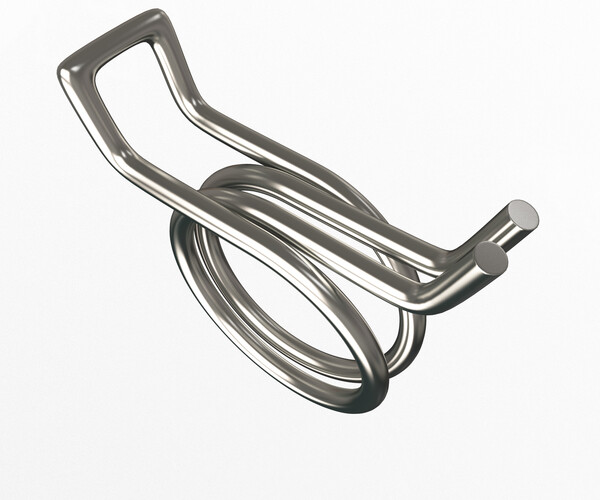 ArtStation - Double Wire Spring Hose Clamp Silver | Resources