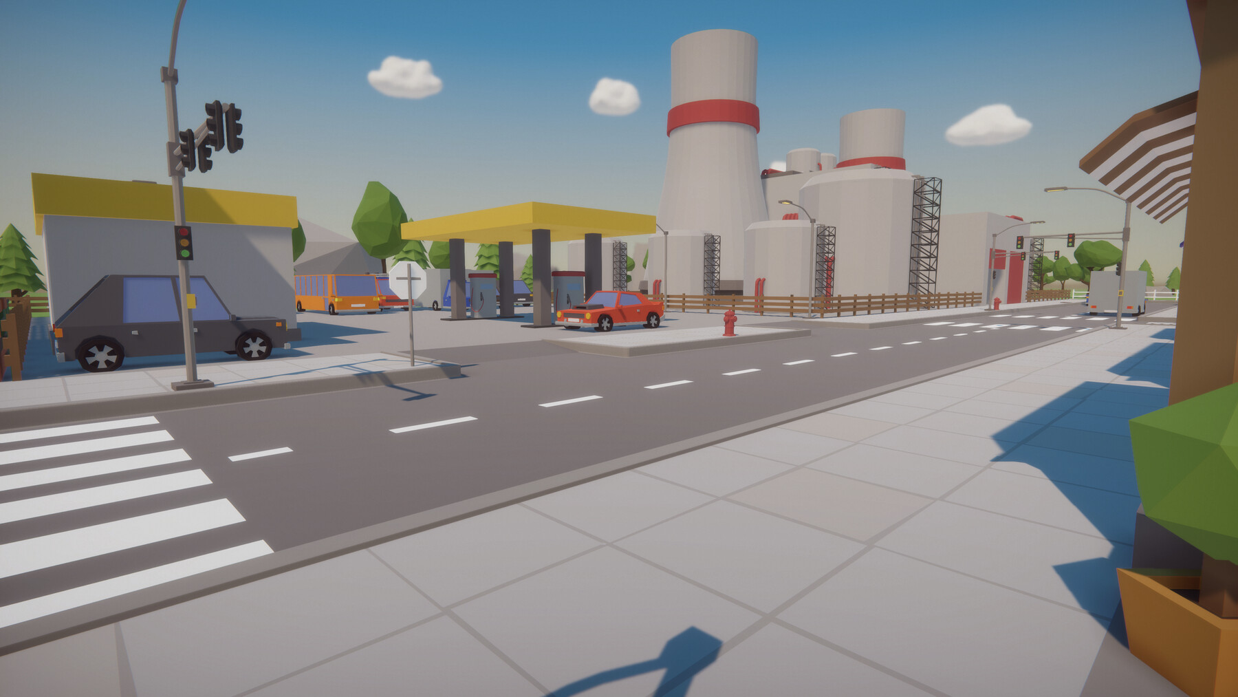 ArtStation - Low Poly Cartoon City - Asset for Unity 3D, Map and Models | Game Assets