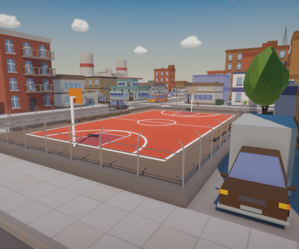 ArtStation - Low Poly Cartoon City - Asset for Unity 3D, Map and Models | Game Assets