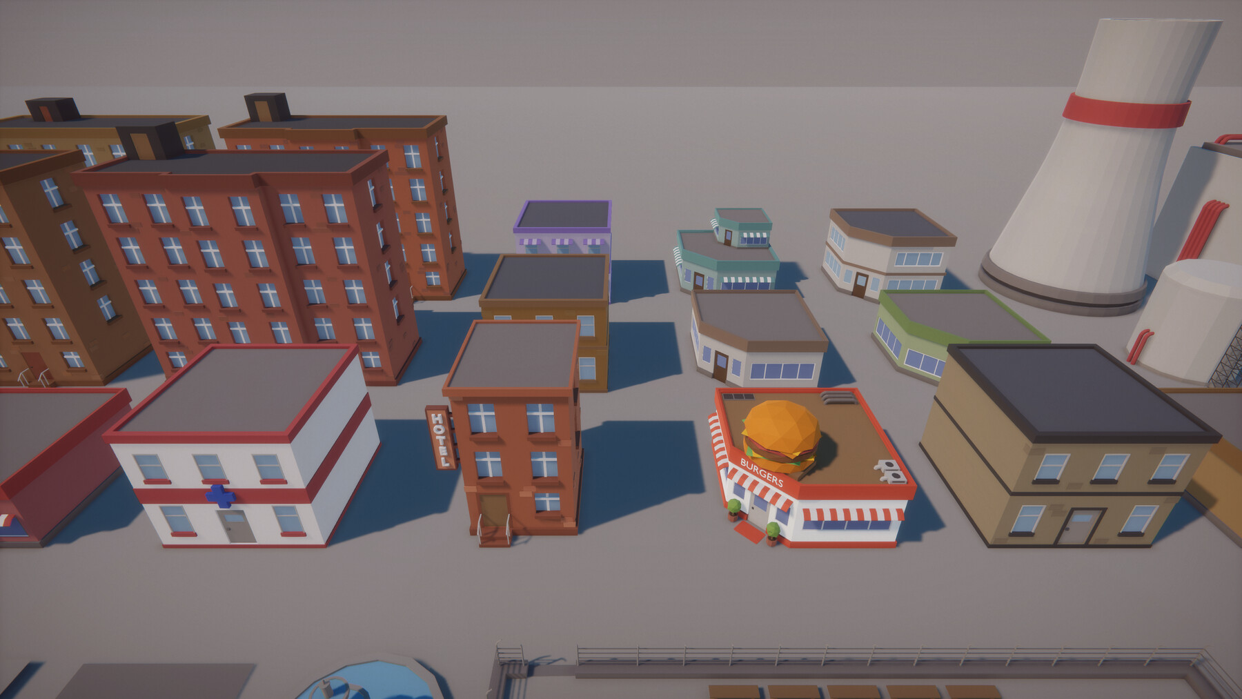 ArtStation - Low Poly Cartoon City - Asset for Unity 3D, Map and Models | Game Assets