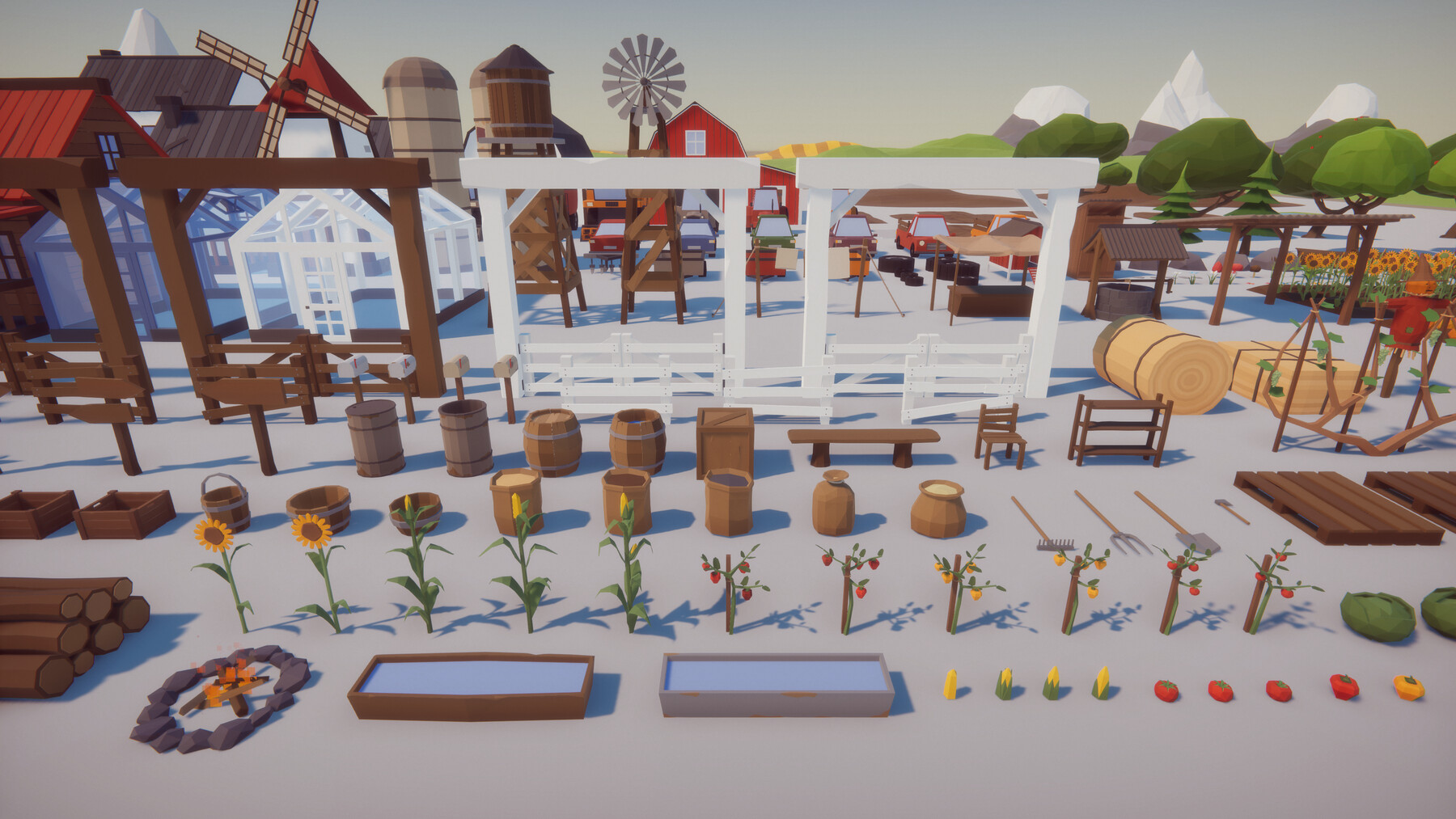 ArtStation - Low Poly Farm Pack - Asset for Unity 3D, Map and Models | Game Assets