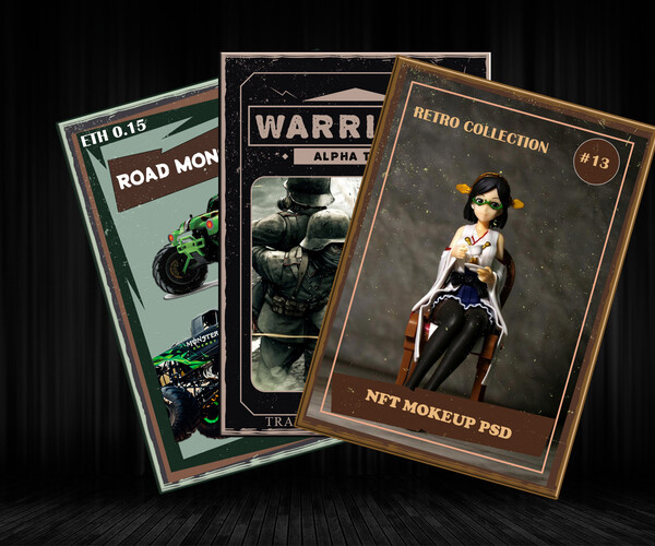 ArtStation - 3 in 1 Trading Card photoshop Templates | Artworks