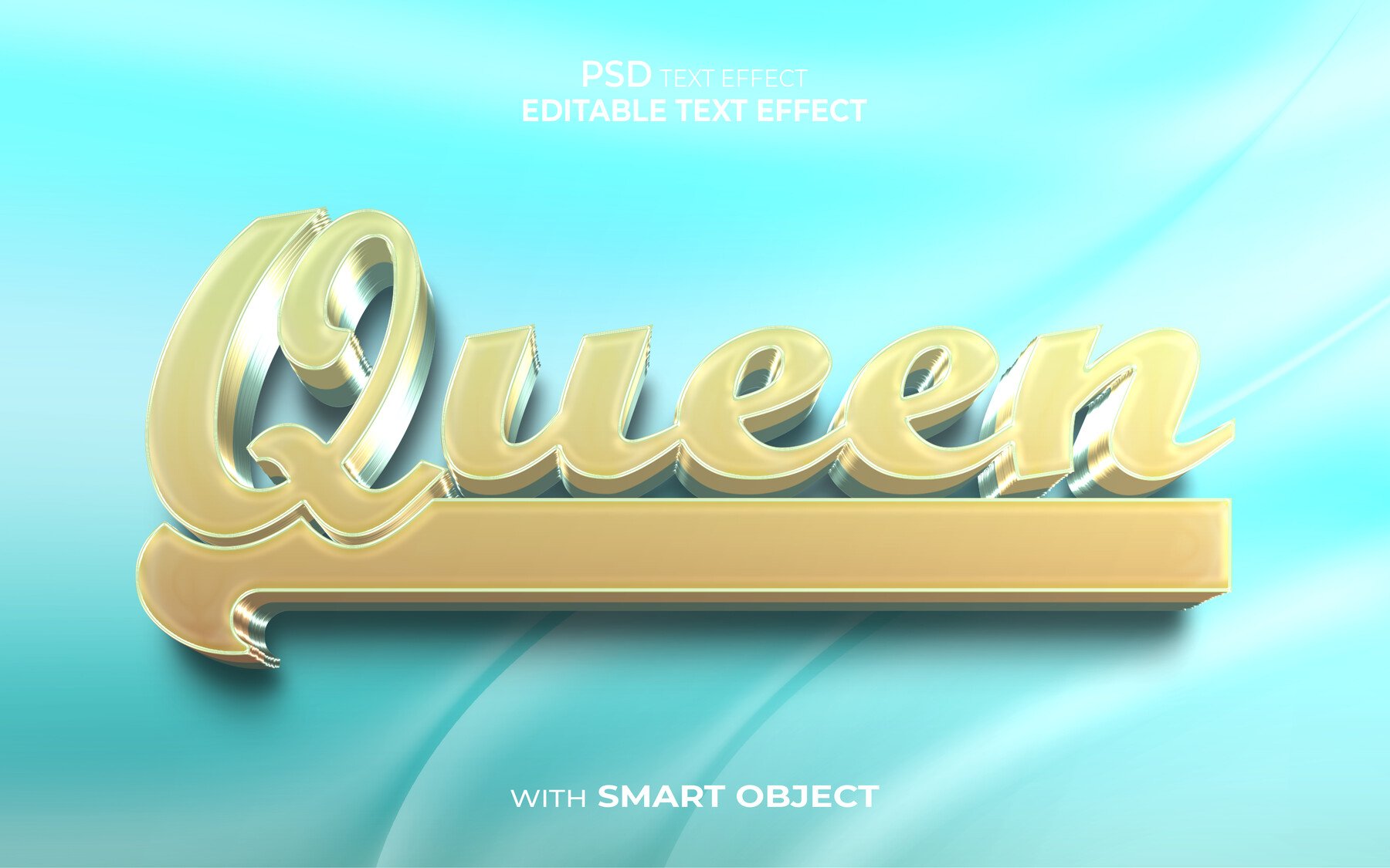 ArtStation - 3D Queen. PSD fully editable text effect. Layer style PSD ...