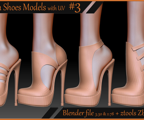 ArtStation - Base Mesh Shoes models #3 | Resources