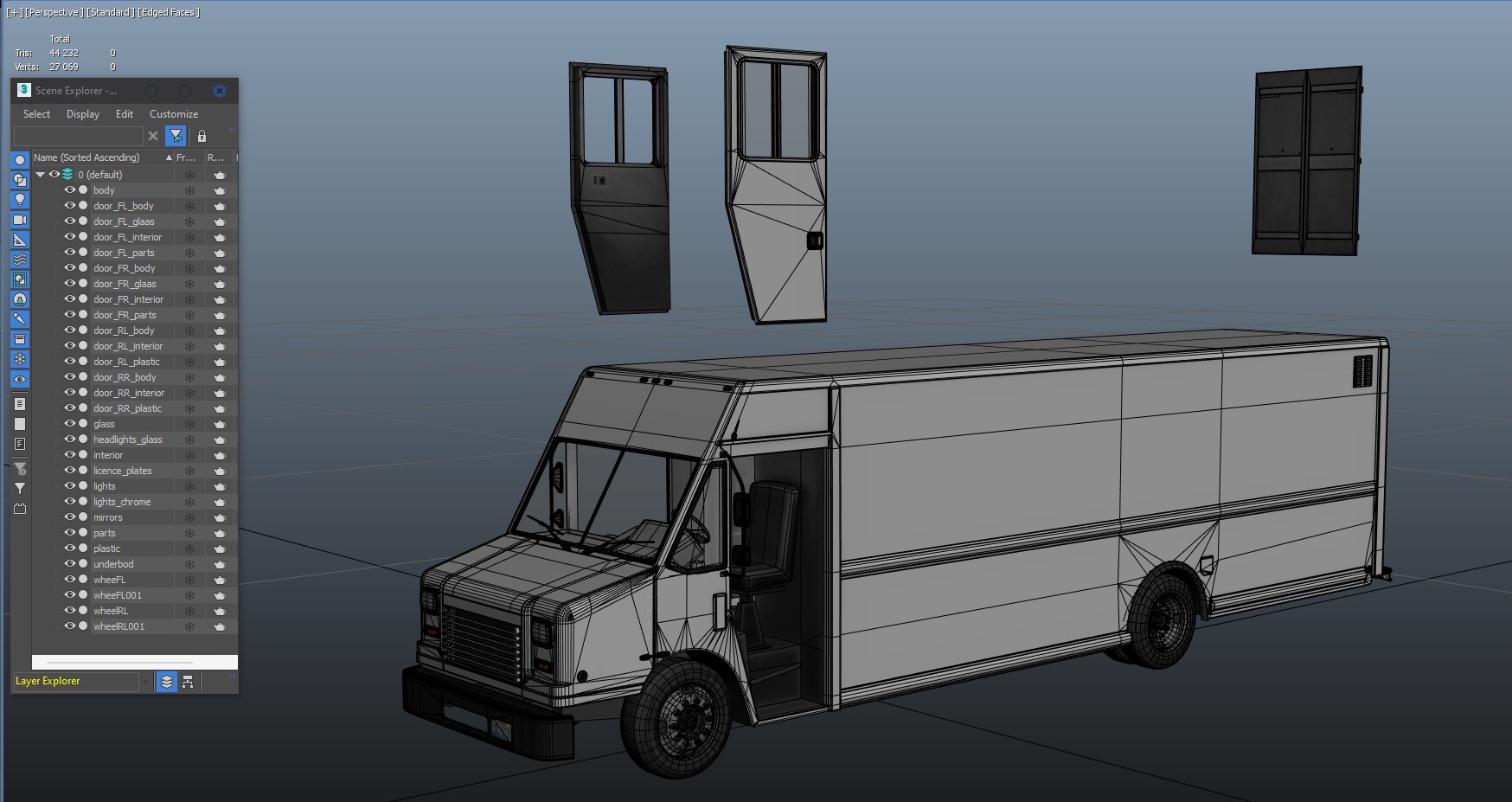 ArtStation - Freightliner P1200 step van | Game Assets